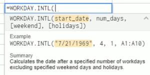 Workday Intl Function Google Sheets Sheets Help