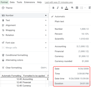 Understanding Data Types in Google Sheets - Sheets Help
