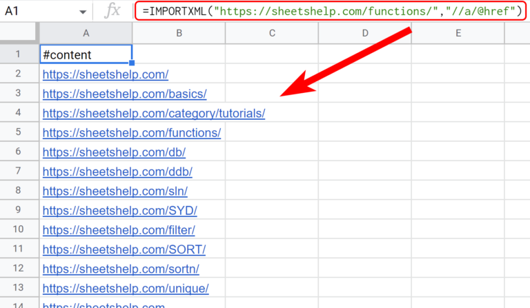 IMPORTXML Function - Google Sheets - Sheets Help