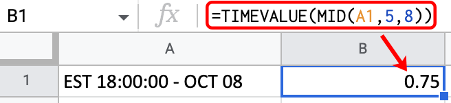 TIMEVALUE Function - Google Sheets - Sheets Help