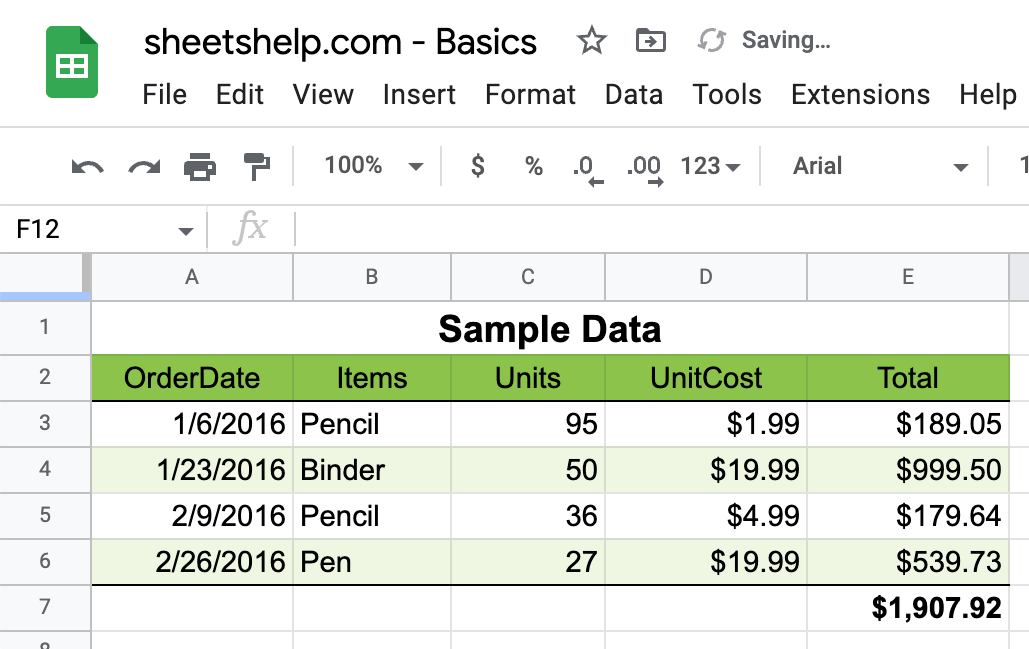 Formatting Cells, Rows, & Columns - Google Sheets - Sheets Help