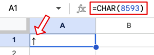 CHAR Function - Google Sheets - Sheets Help