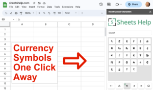 Learn How to Insert International Currency Symbols - Sheets Help