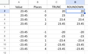 TRUNC Function - Google Sheets - Sheets Help