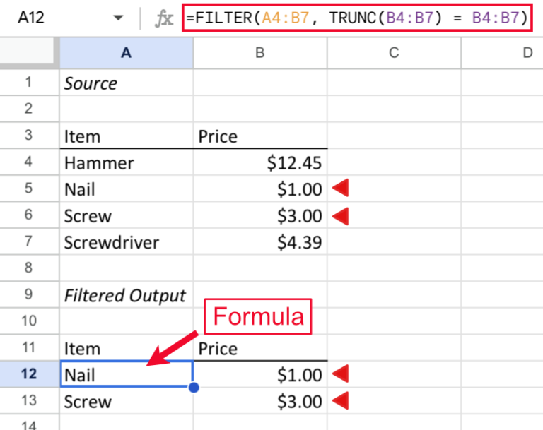 TRUNC Function - Google Sheets - Sheets Help