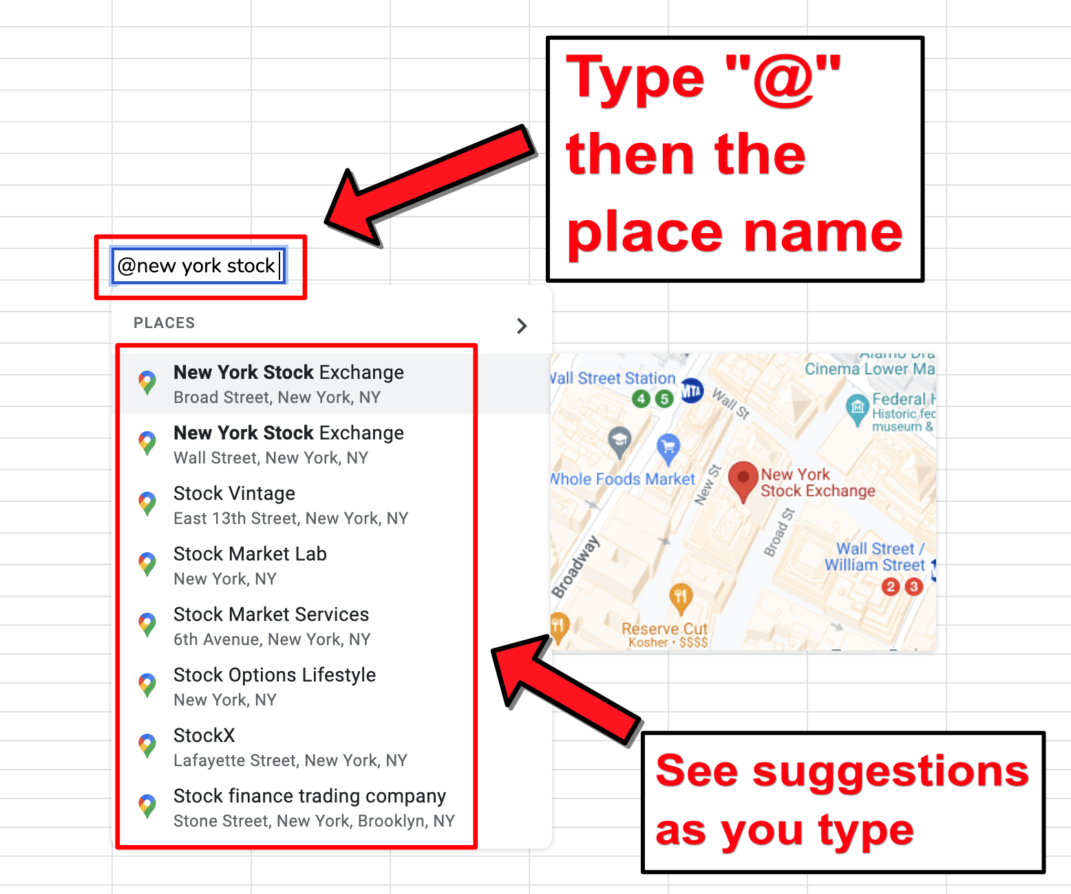 How to Use Place Chips in Google Sheets - Sheets Help
