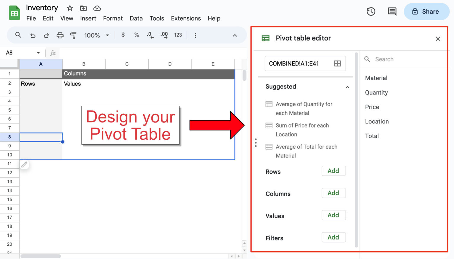 Multi-Sheet Pivot Tables in Google Sheets | No Formulas
