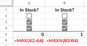 Finding the Largest Value in Google Sheets - MAX vs MAXA - Sheets Help