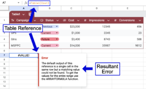 How to Use Table References in Google Sheets - Sheets Help